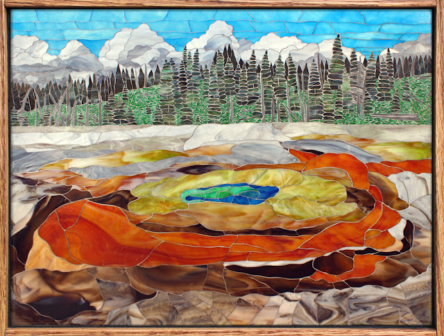 Kasia Polkowska Art: Yellowstone - Chromatic Spring Mosaic