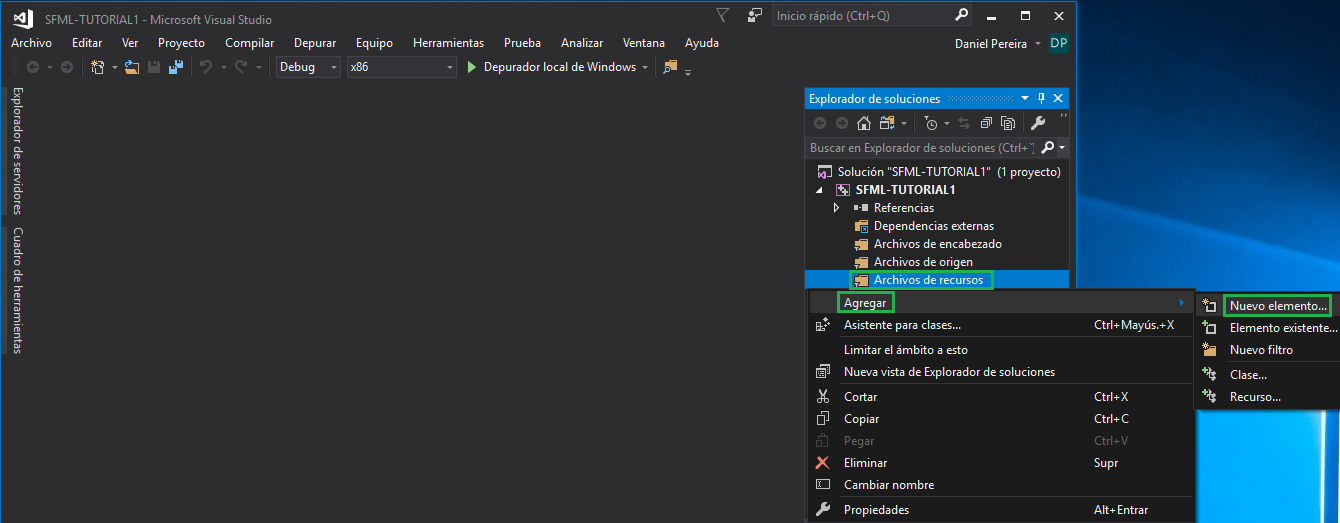 SFML y Visual Studio