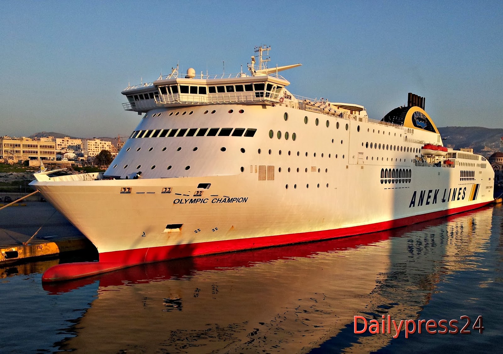 Dailypress24: ANEK LINES: ΣΤΗΝΕΙ ΓΡΑΜΜΗ ΑΜΥΝΑΣ ΣΤΑ ΧΑΝΙΑ ΜΕ ΤΟ OLYMPIC ...