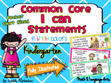 Krazee 4 Kindergarten: Currently July & Common Core "I Can" Statements