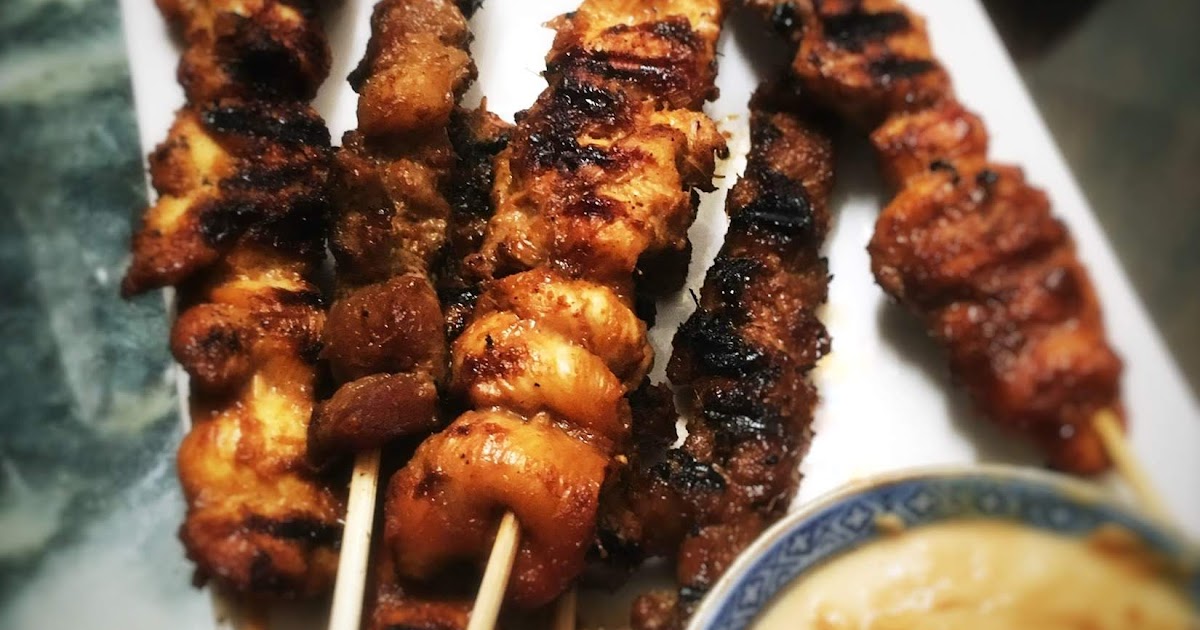 Thai Satay Skewers | Chinese Recipes at TheHongKongCookery.com