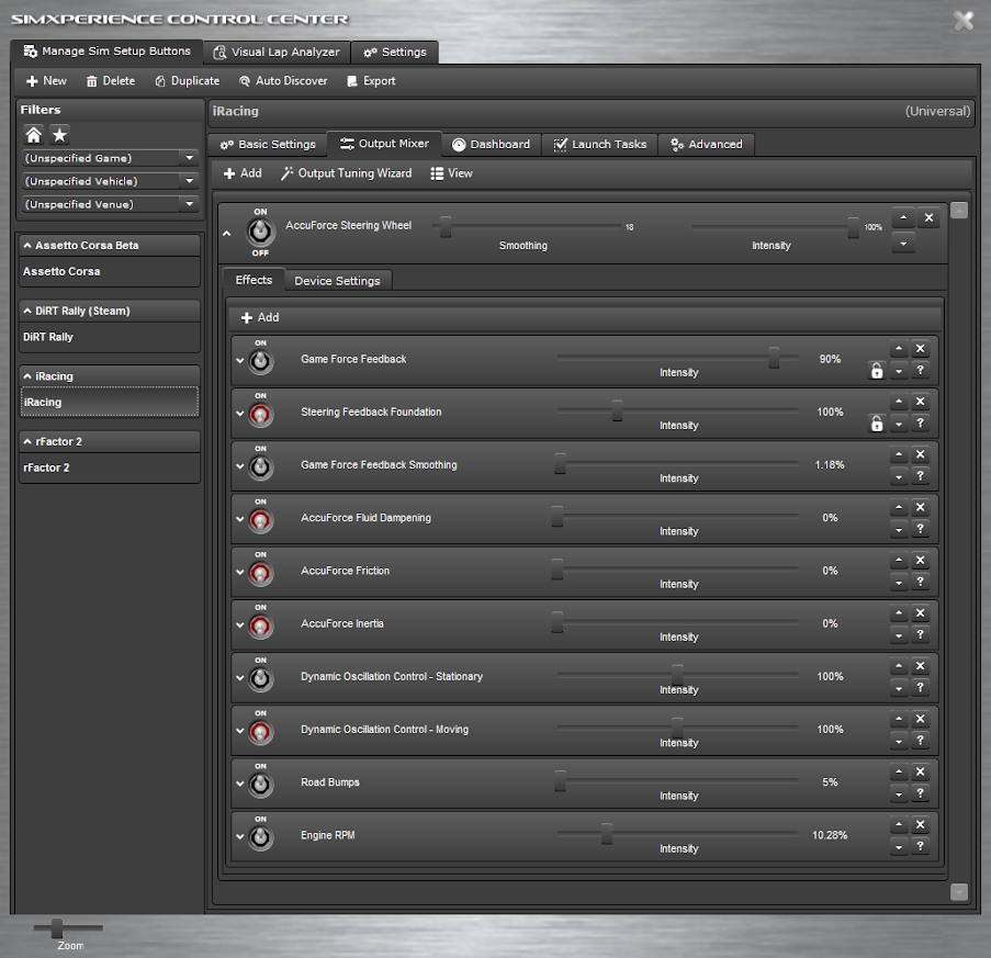 MockRacer: AccuForce Settings For Dummies