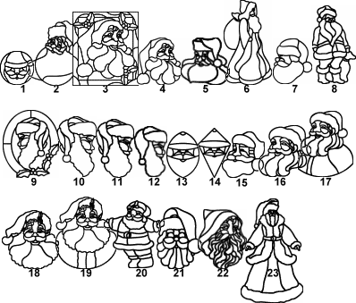 ARTY CRAFTY: Stained Santa Claus Pattern