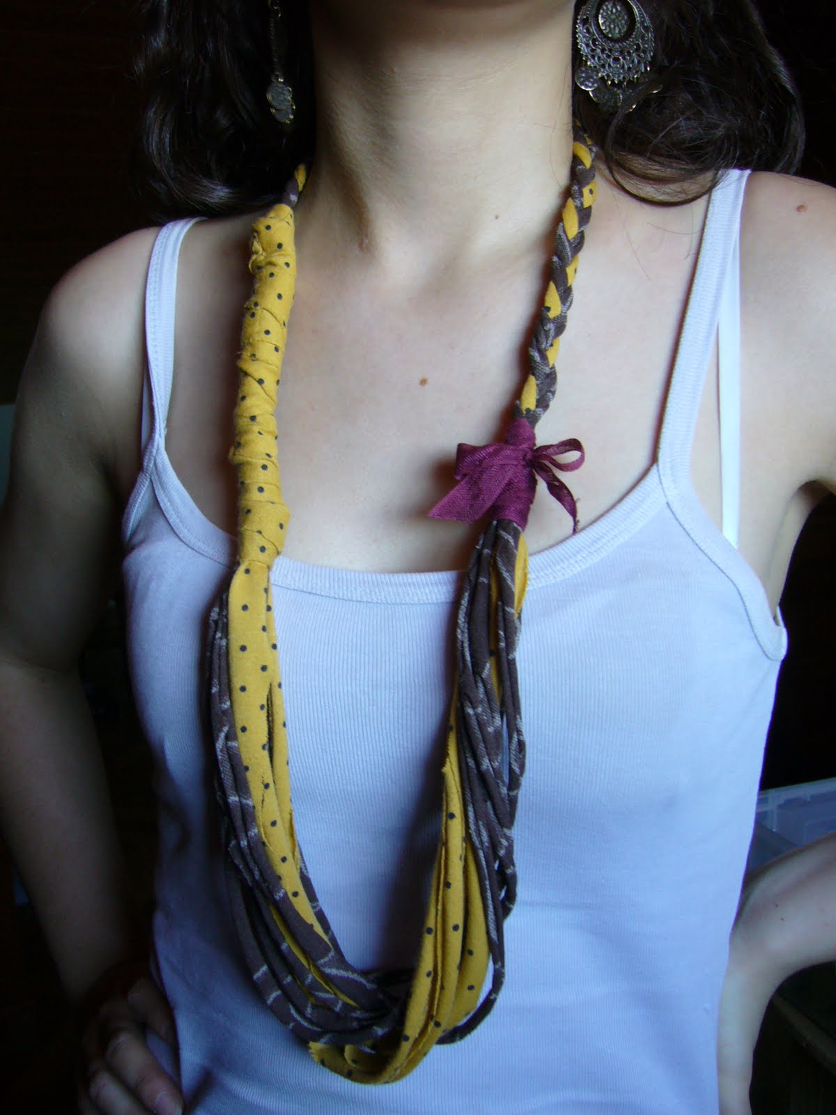 Collares con tela - Imagui