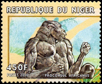 Hominidae: ANCESTRIES OF THE MAN IN THE POSTAL STAMPS