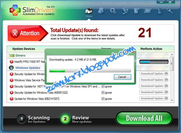 Zainul Arifin Site's: Free Download SlimDrivers 2.0.4 Beta