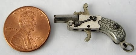Antiques And Teacups: Miniature Derringer Pistol Pocketwatch Fob Gun