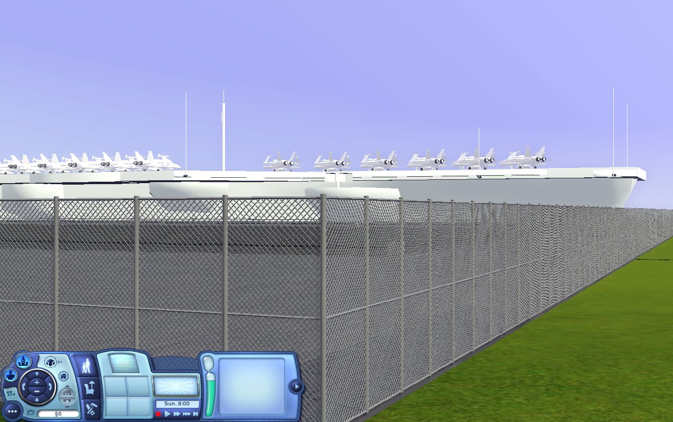 Simming in Magnificent Style: Naval base & Nuclear aircraft carrier ...