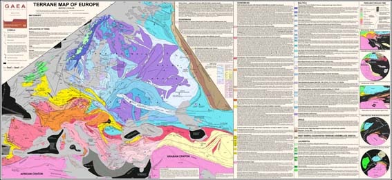Structural Geology: Terrane Map of Europe