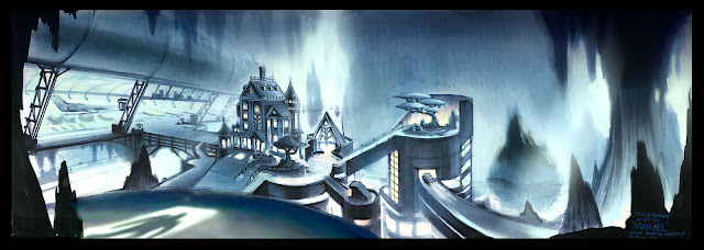 Tom Johnson Concept Art & Design: Marvel game Hideout design