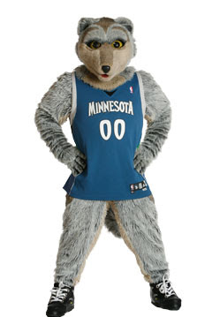 NBA Basketball Mascots: Minnesota Timberwolves Crunch the Wolf Pictures