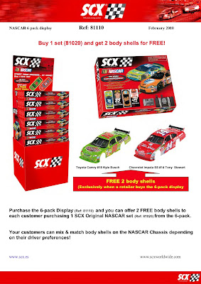 Slot Car News: New SCX 6-pack bodies