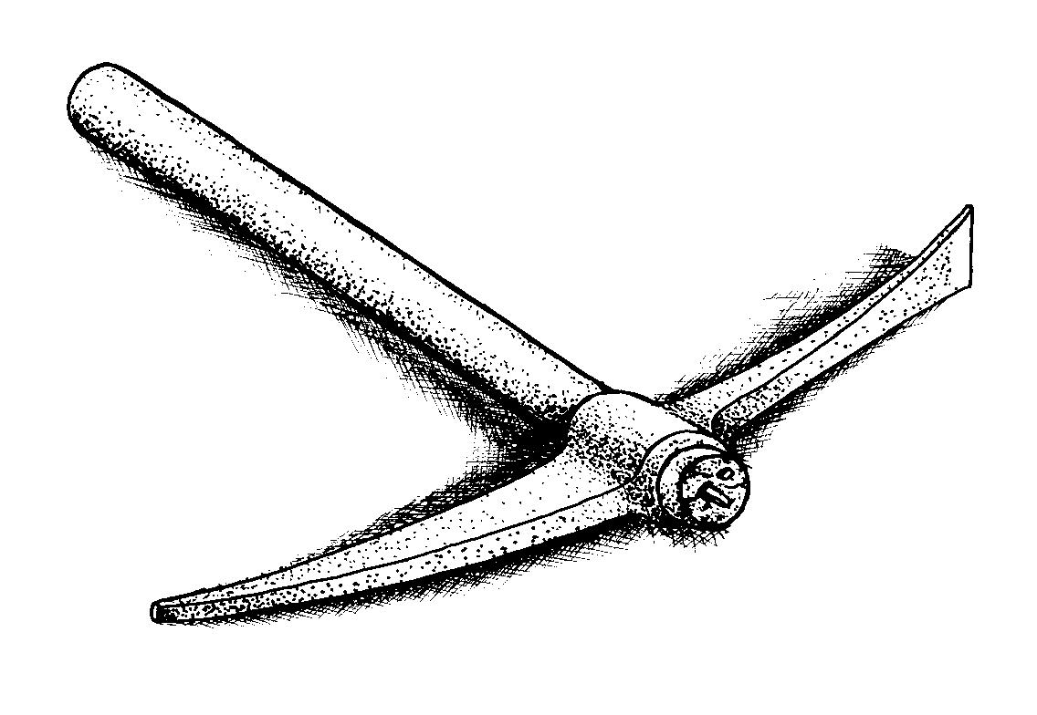 Gold Mining Pick Axe Sketch Coloring Page