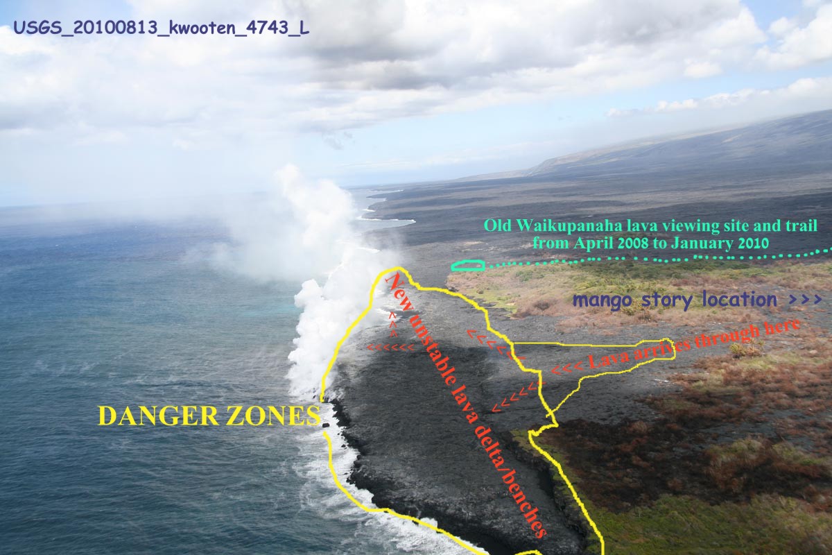 HAWAIIAN LAVA DAILY: ~ New lava benches are very dangerous ~ Coastal ...