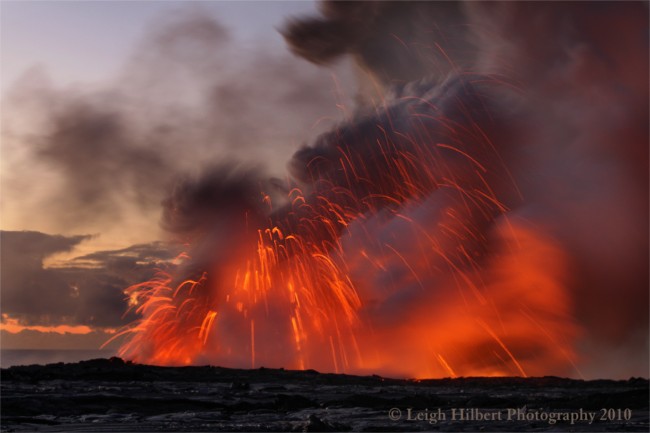 HAWAIIAN LAVA DAILY: ~ Partial lava bench collapse YouTube video