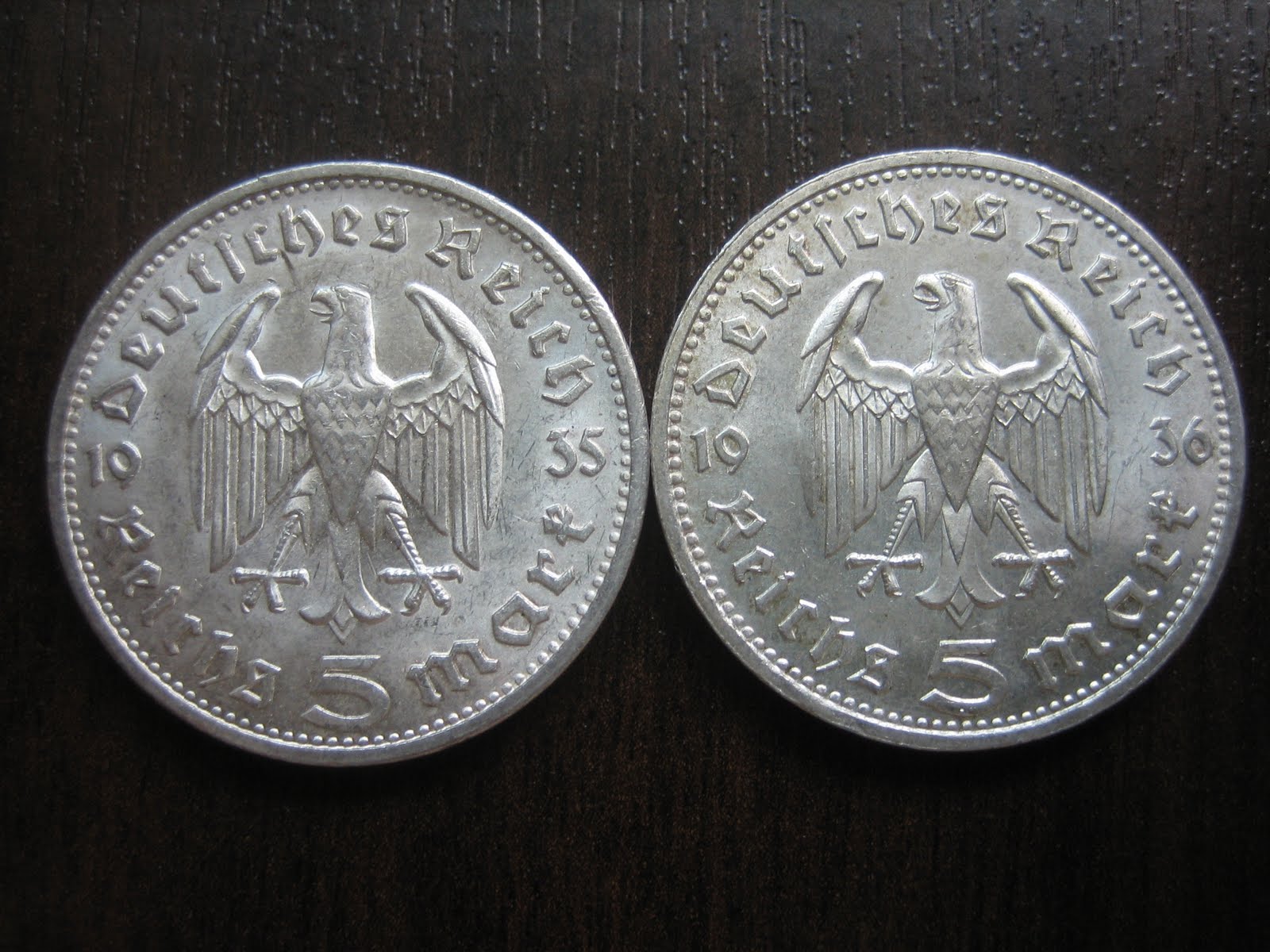 Numismatic-collection: 1936 Third Reich Silver Reichmark