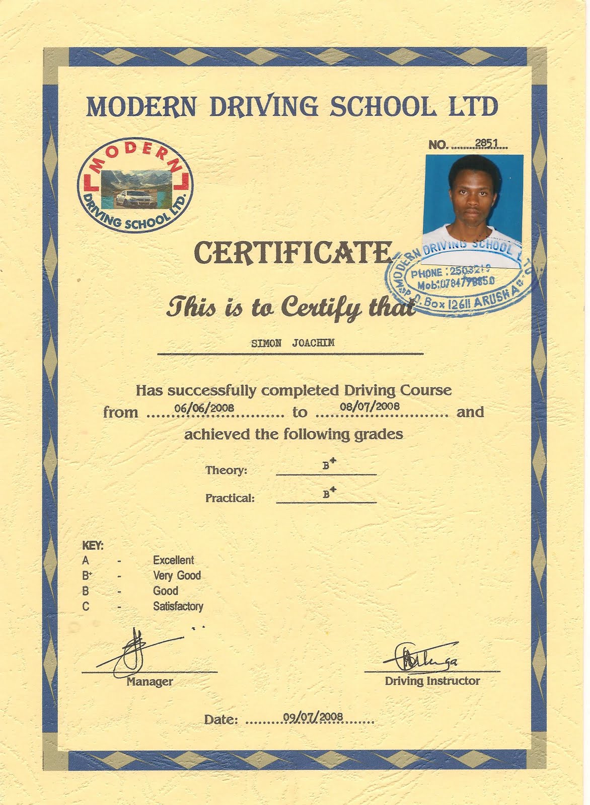 Professional Tourguide School-Graduate: 9. Saimon Joachim, Graduate.