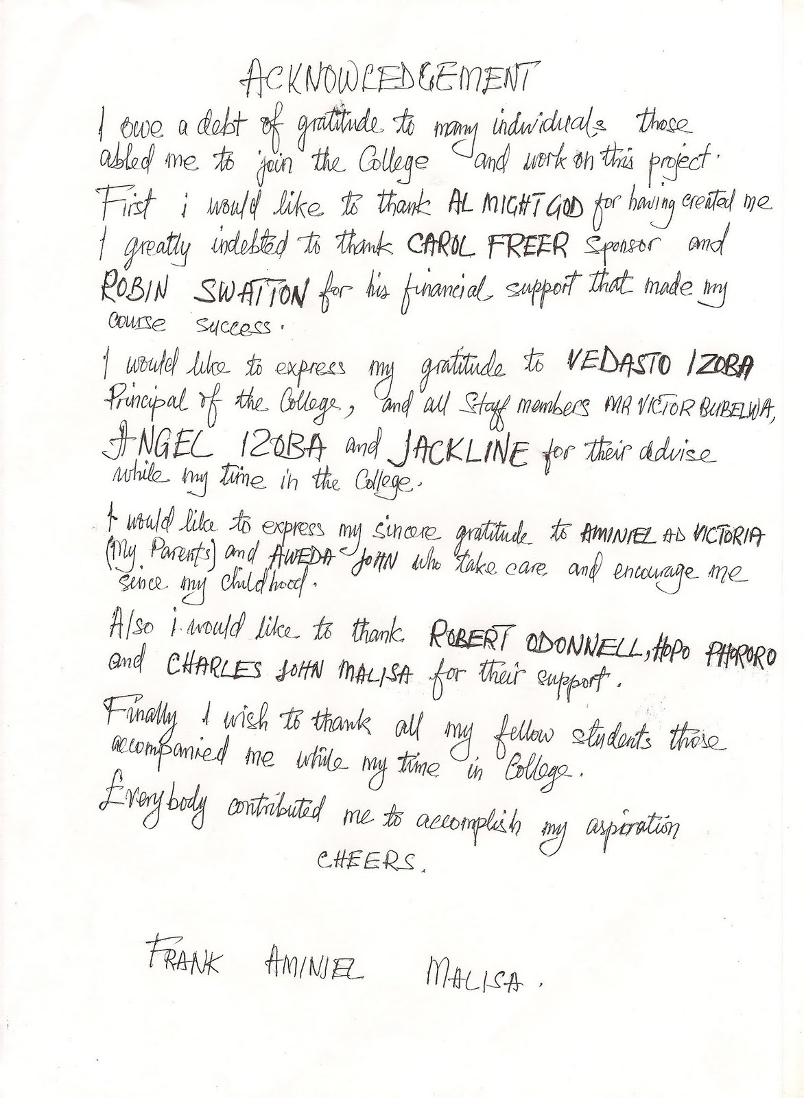 Professional Tourguide School-Graduate: 56. Frank Focus Minja, Graduate.