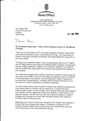 APPGITA: Letter from Home Office re ACMD