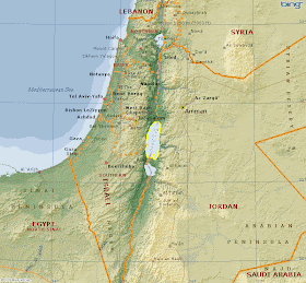 Dead Sea Physical Map