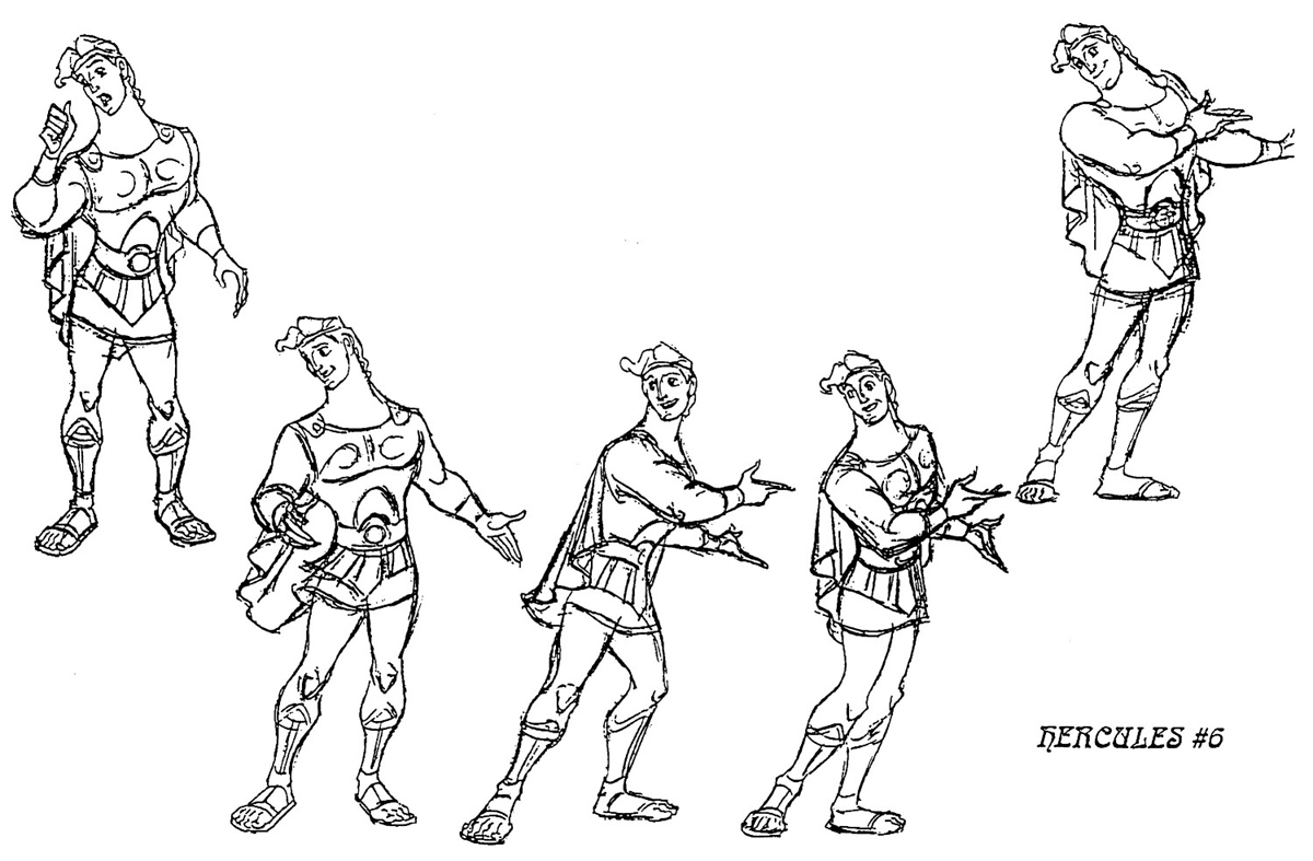 Living Lines Library: Hercules (1997) - Model Sheets & Production Drawings