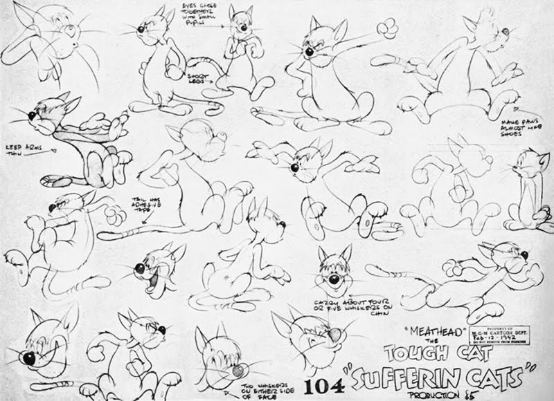 Living Lines Library: Tom and Jerry (TV Series 1940- ) - Model Sheets ...