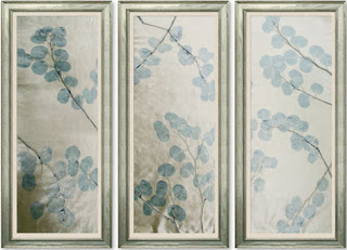 Trowbridge Gallery: Avia Stanoff New Eucalyptus Cream Triptych