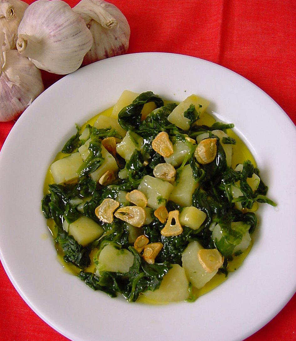 MIS RECETAS: BERRO AL AJO CON PATATAS