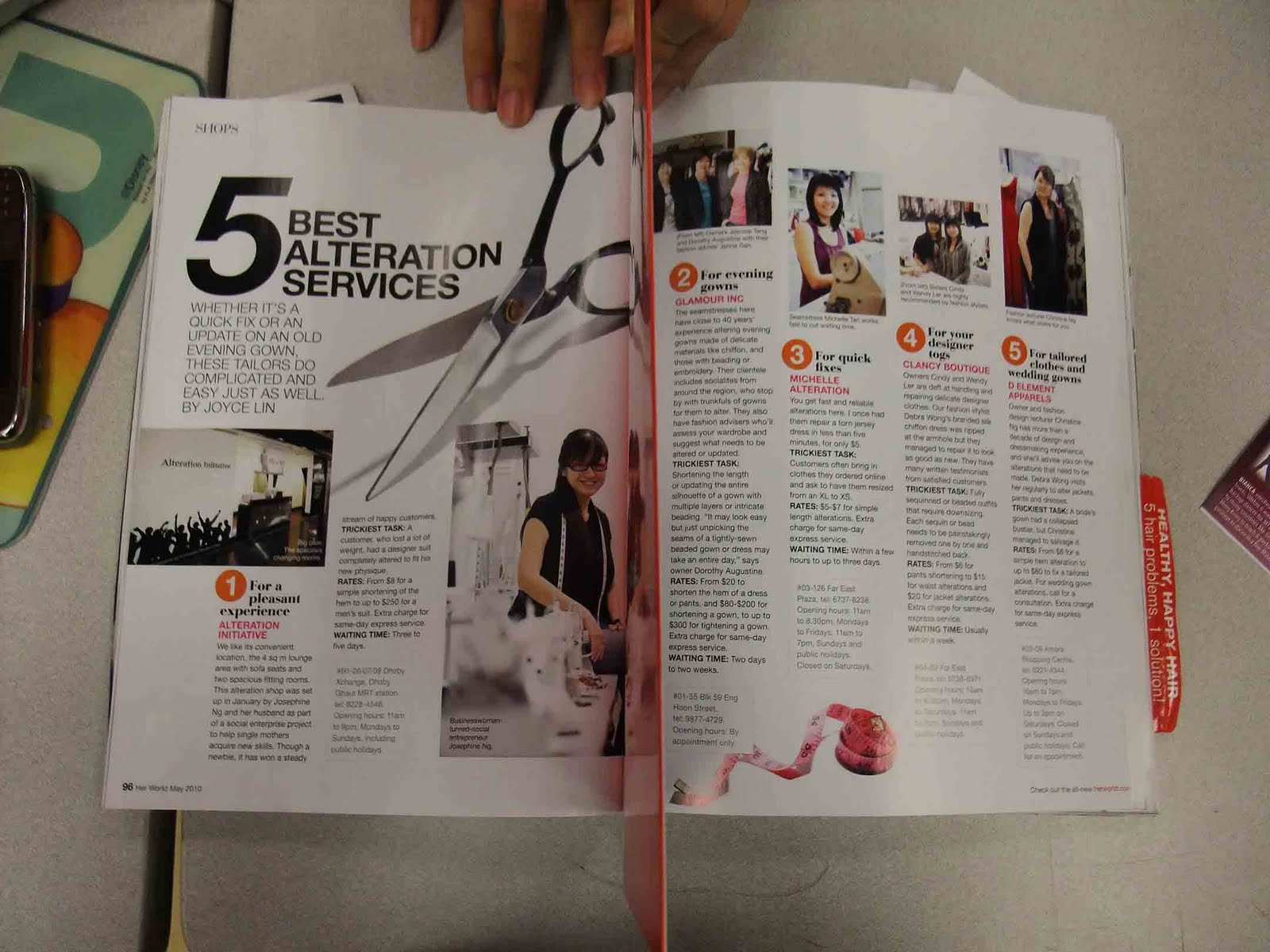 Magazine: Sample magazine layouts for articles