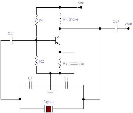 electronique: Transistor Crystal Oscillator