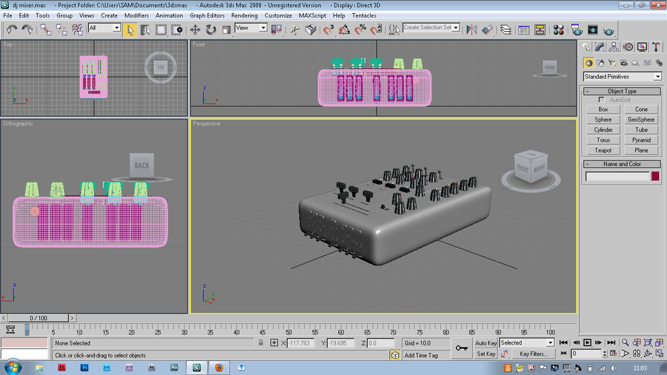 Sam Porter: Production of Animation For The Dj Equipment ( Mixer )