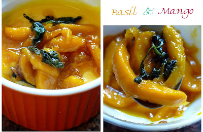A Lithuanian Cooking in India: Caramelized Mango with Basil