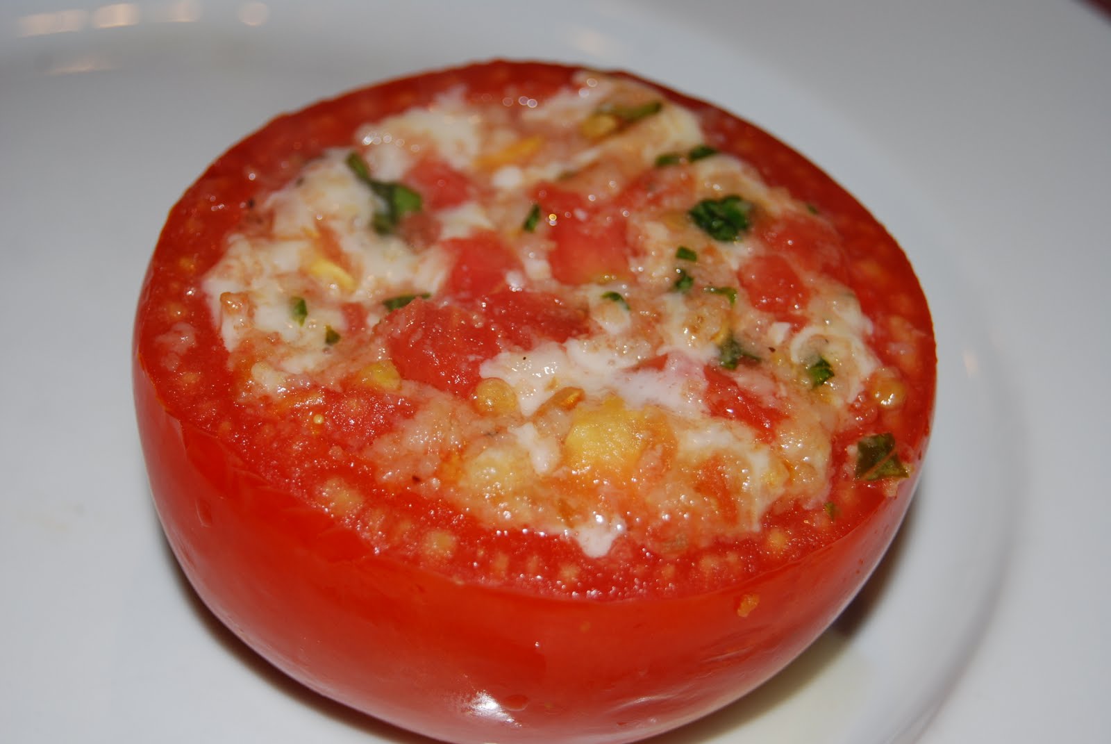 Juliann's Easy Eats: Cheesy Stuffed Tomatoes