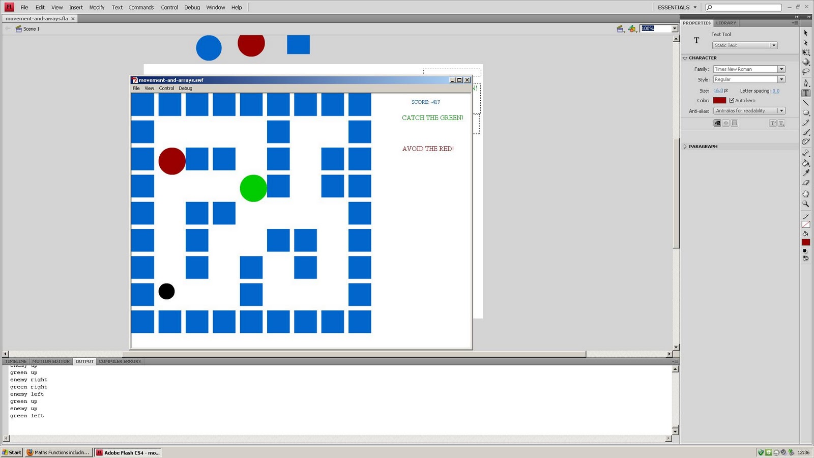 Digital Communications Basic Game Movement In Flash Actionscript A La Pacman