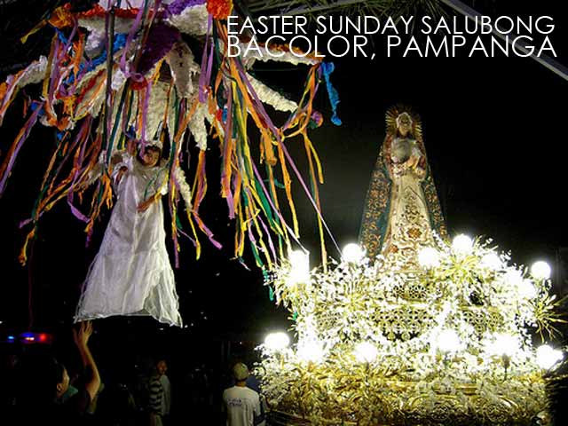 Pampanga: Salubong procession on Easter Sunday and the colorful pusu ...