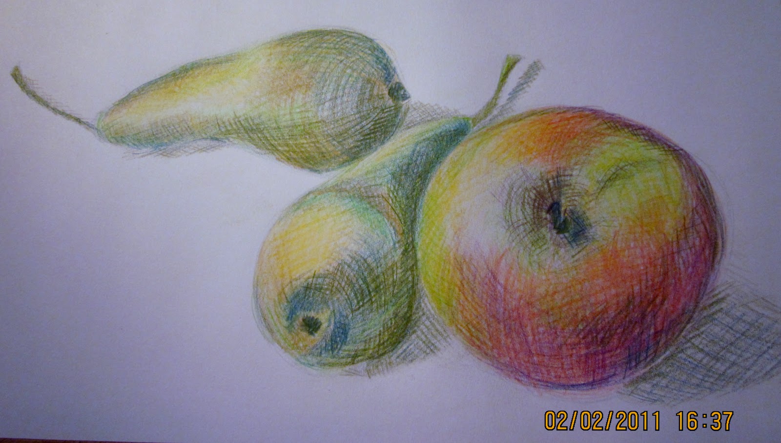 Karen's Art Blog: Project- Drawing fruit and vegetables in colour