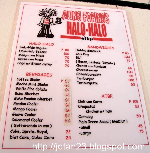 JOTAN23: Durian Halo-Halo at Aling Foping's