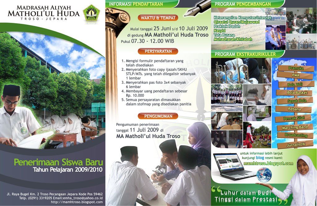 Contoh desain leaflet, brosur, dan poster