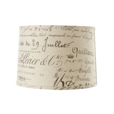 Shabby, Chic and Charming: Lamp Shade Redo~ Old French Writing