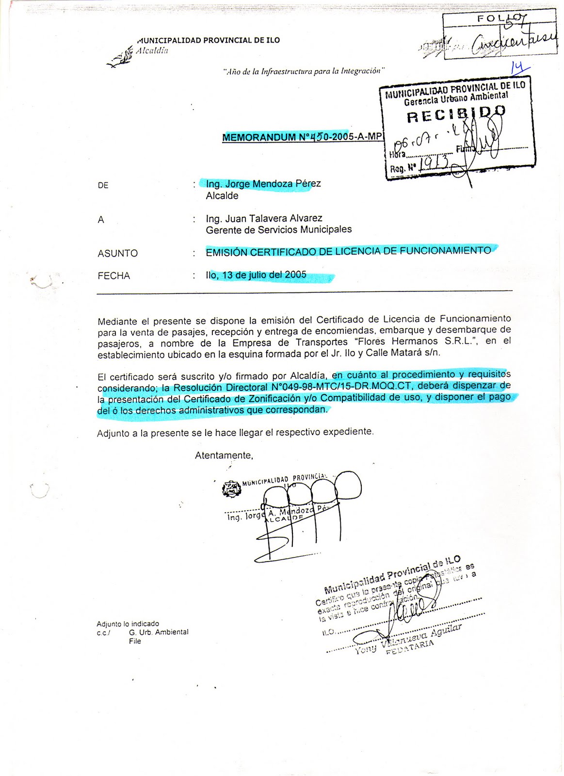 Memorandum ejemplo - Imagui