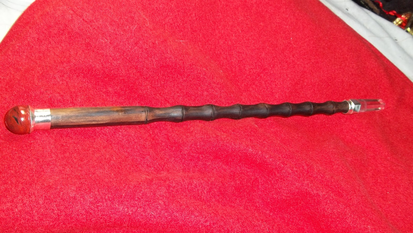 Infinita Crystals: Ironwood Wand with Fire Jasper sphere and Clear ...