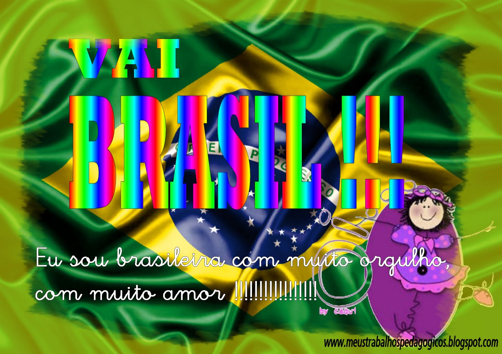 Meus Trabalhos Pedagógicos ®: Selinho Vai Brasil