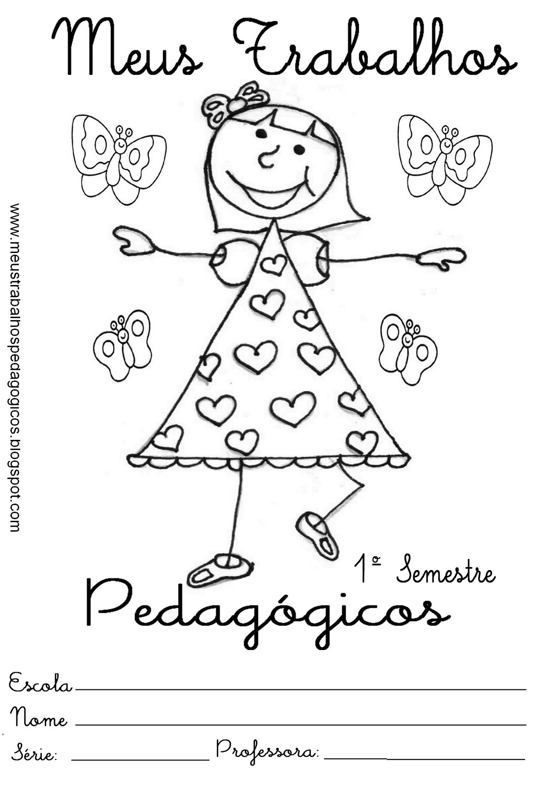 Arte de Criar: Modelos de capas para provas e trabalhinhos