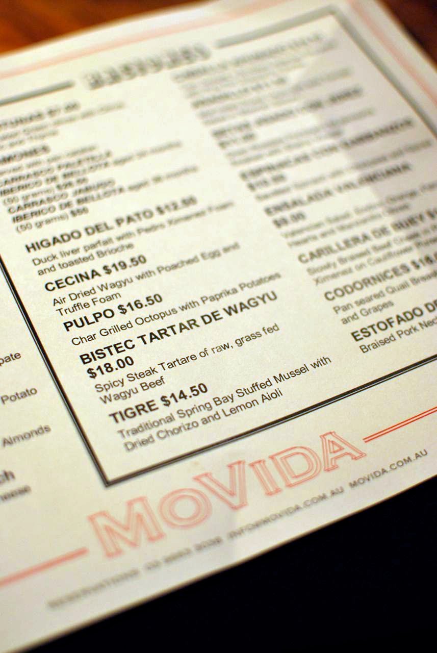 Love My Foods & Sugar: MoVida Bar de Tapas , Melbourne CBD