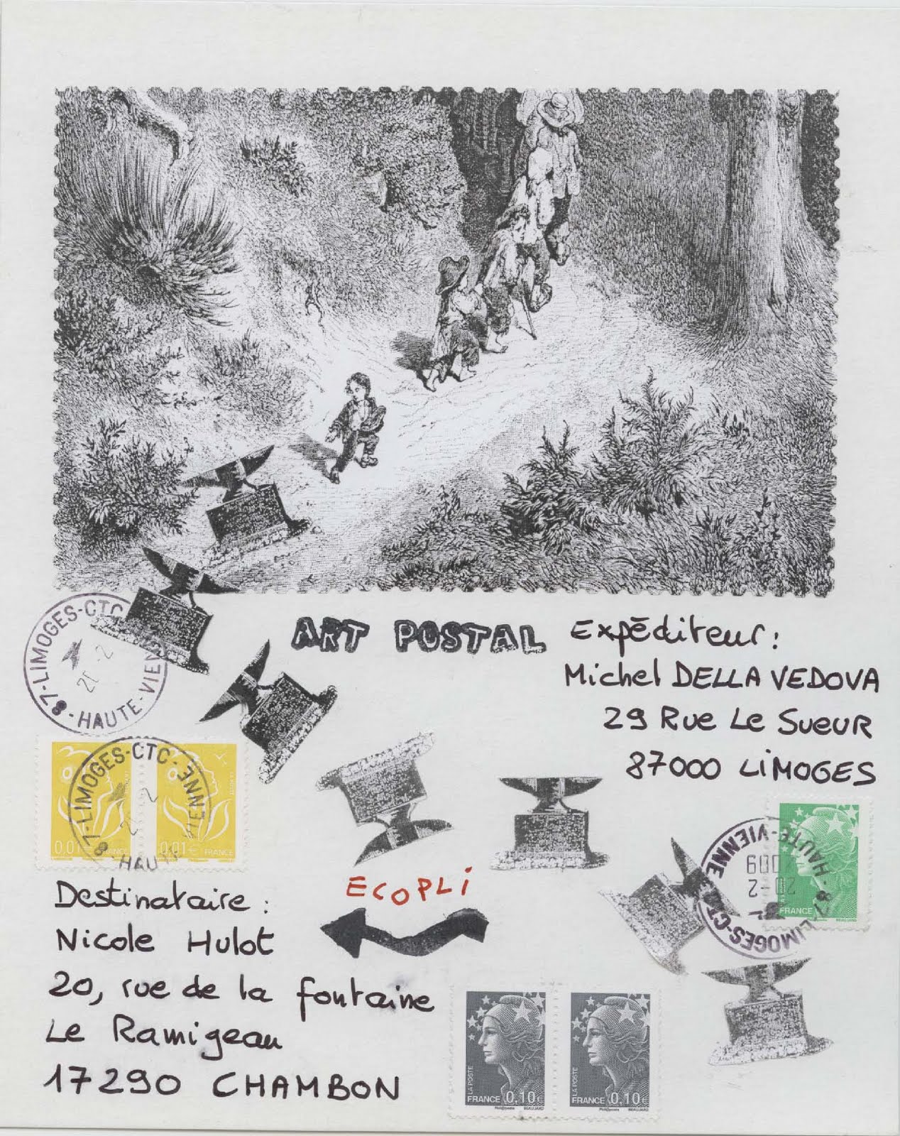 post-art-nhl: Art postal " Tout contes faits et défaits