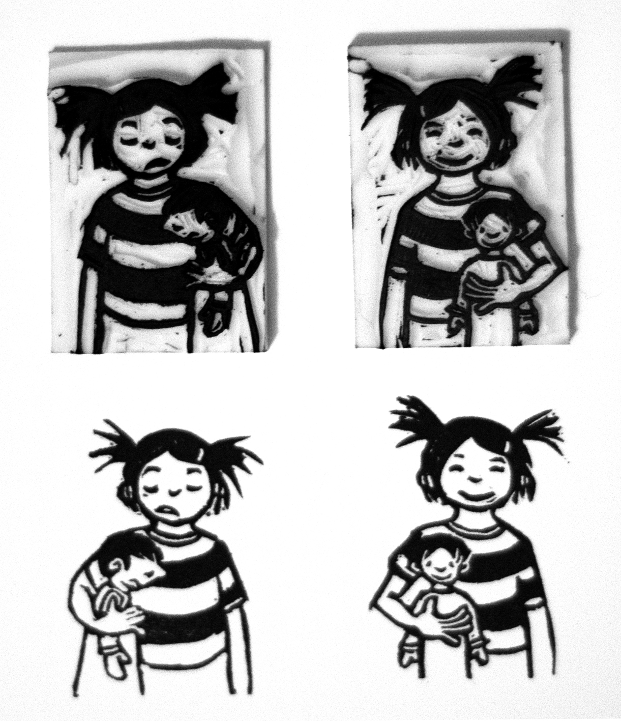 illustraties Madelart: grr blij boos en bedroefd