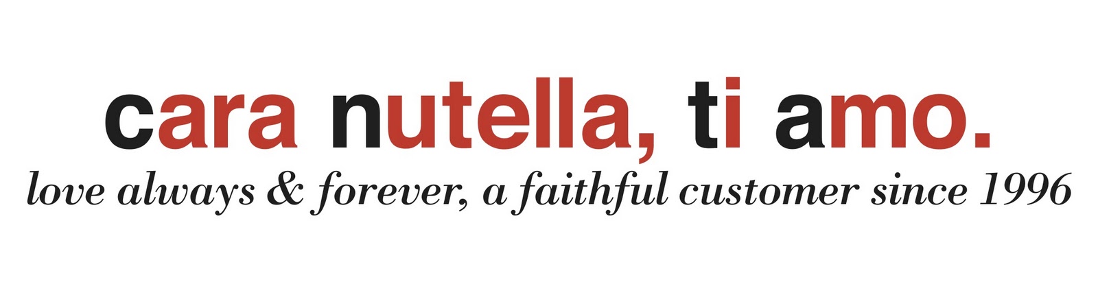 Everything You See, I Owe to Spaghetti: An ode to nutella.