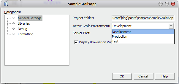 Change Grails Environment in NetBeans - Messages from mrhaki Change Grails Environment in NetBeans - Messages from mrhaki