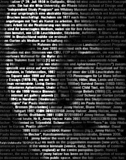 Art Fashion and Music Culture: Jenny Holzer - Truism 1979-1983