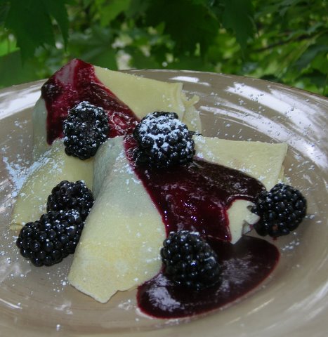 more than burnt toast: Blackberry-Mascarpone Cheese Crepes